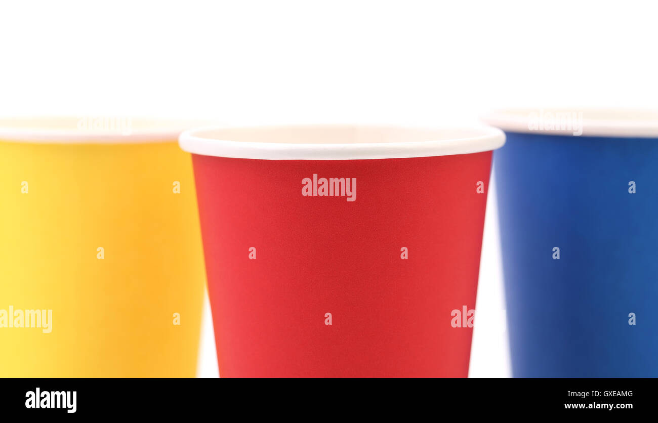 Colorful paper coffee cup Stock Photo - Alamy