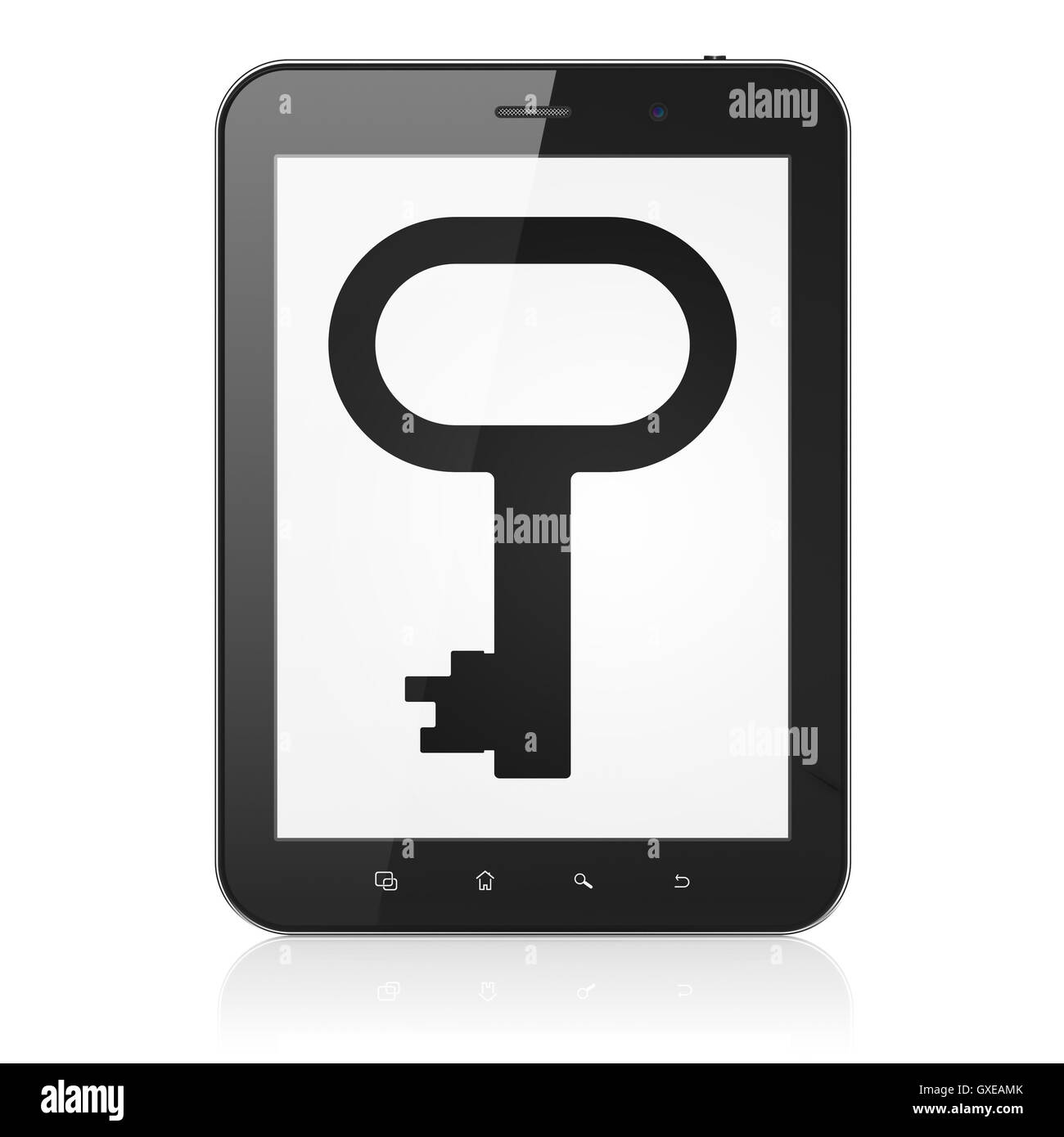 Privacy concept: Key on tablet pc computer Stock Photo - Alamy