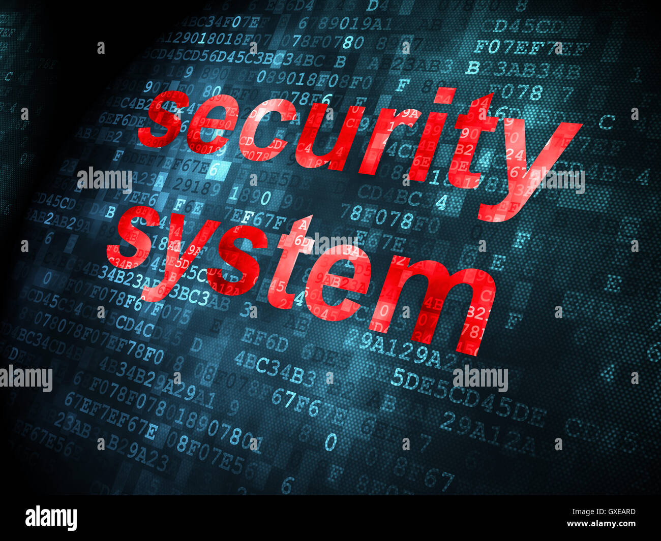 Security concept: Security System on digital background Stock Photo - Alamy