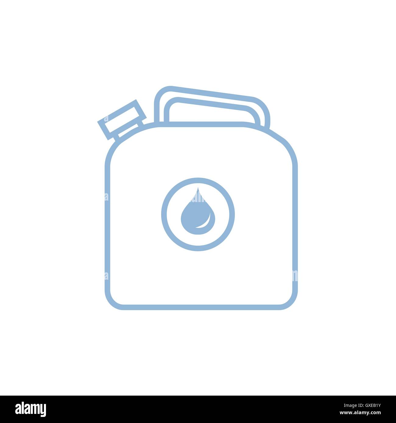Stylized icon of the canister of gasoline on a white background Stock ...