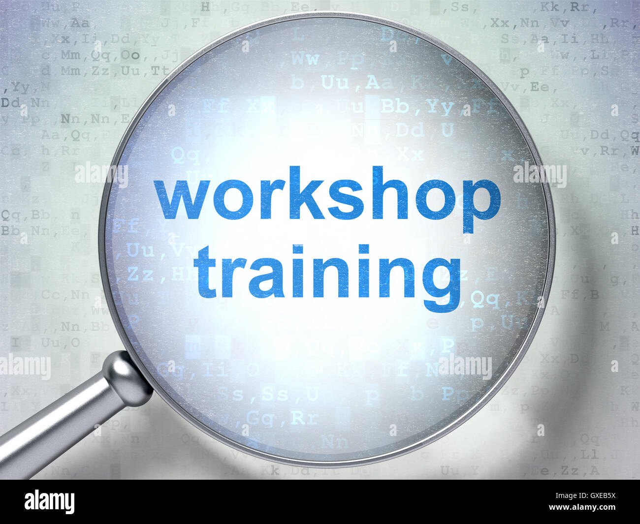 Education concept: Workshop Training with optical glass Stock Photo - Alamy