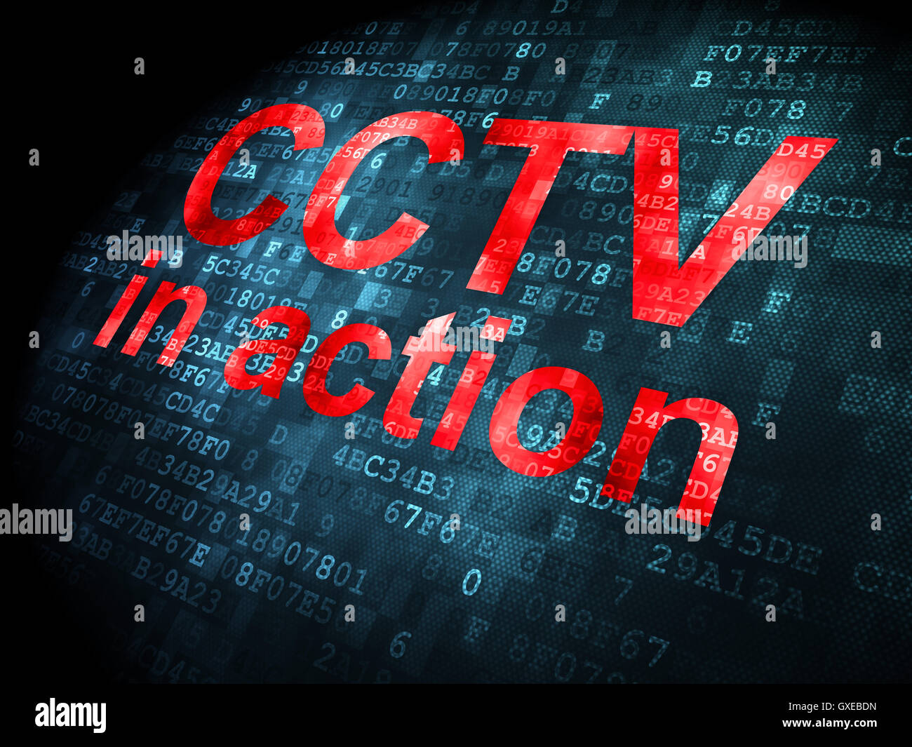 Safety concept: CCTV In action on digital background Stock Photo - Alamy