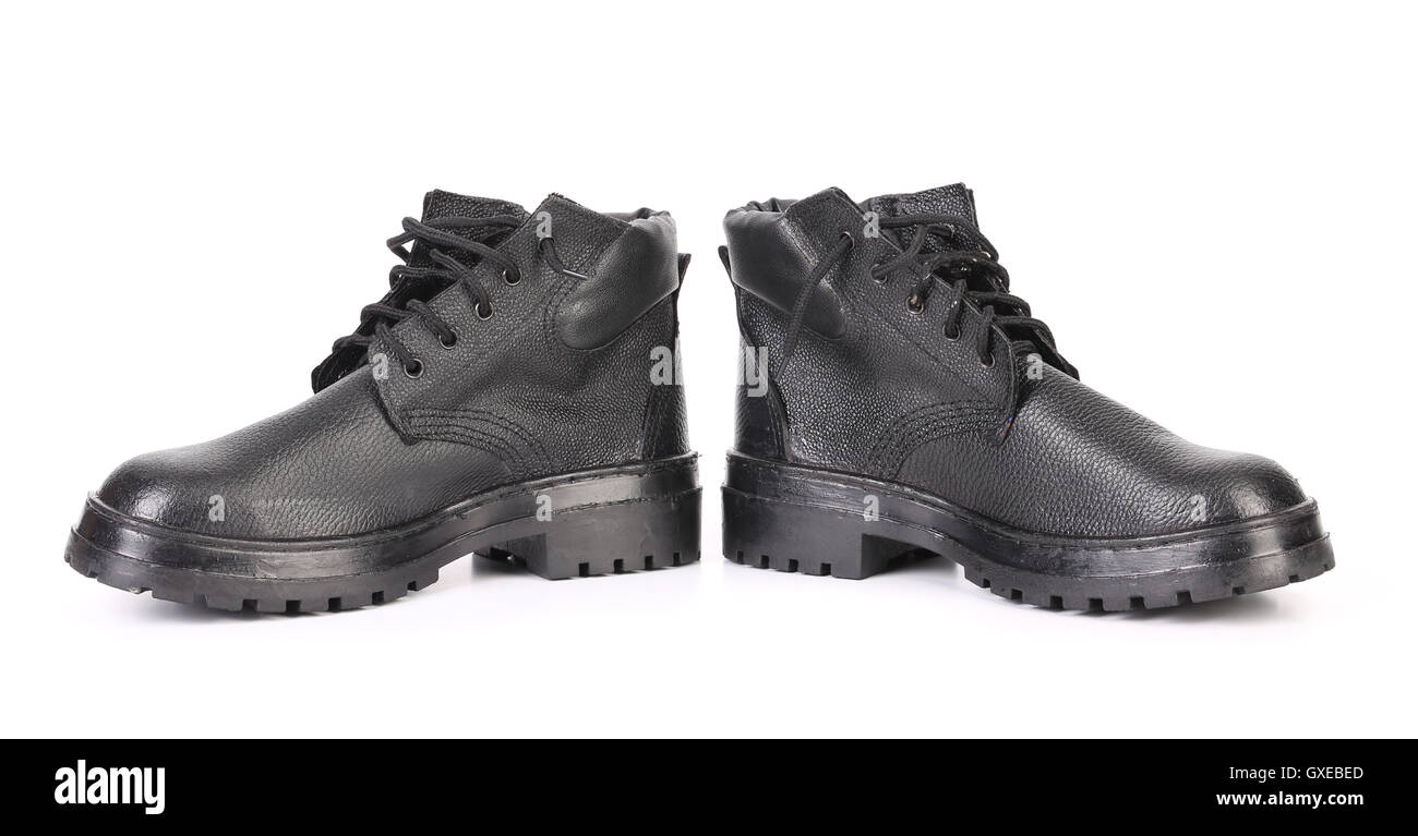 Pair of working boots Stock Photo - Alamy