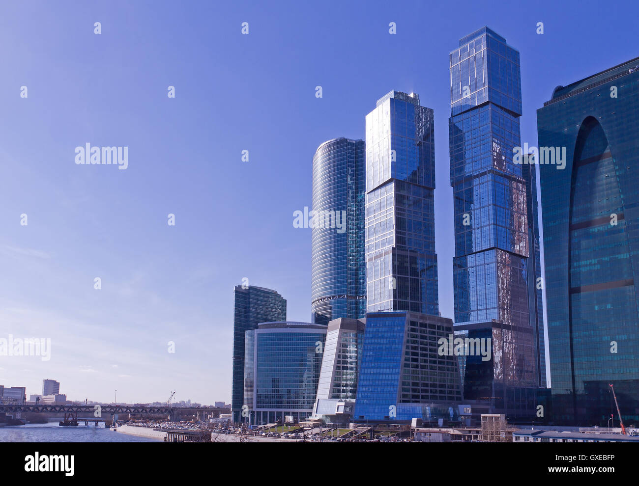 Contemporary russian architecture concept: modern, futuristic ...