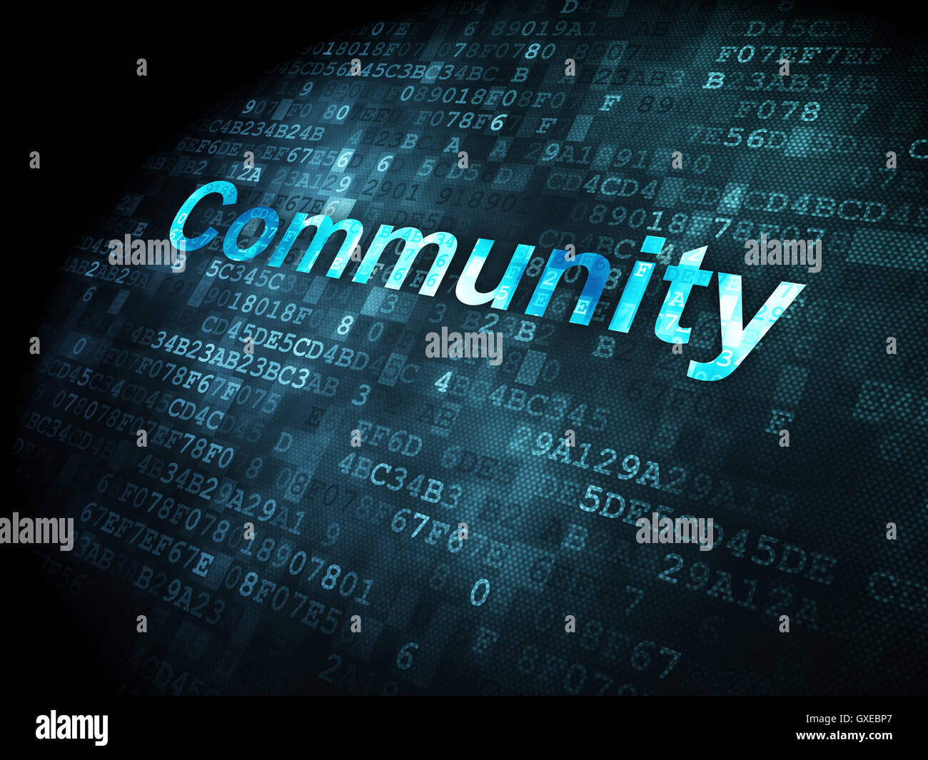 Social media concept: Community on digital background Stock Photo - Alamy