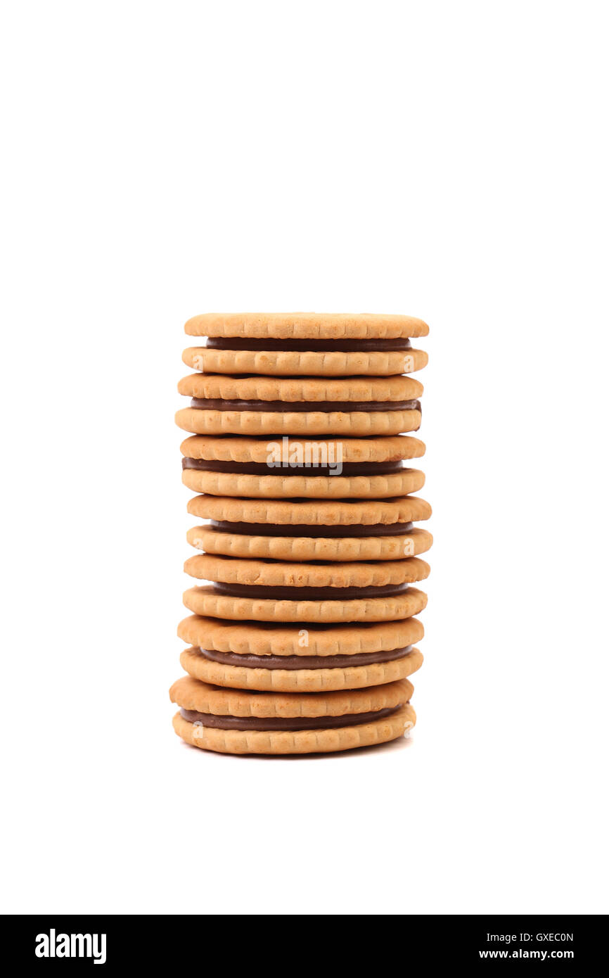 Closeup stack of filled cookies Stock Photo - Alamy