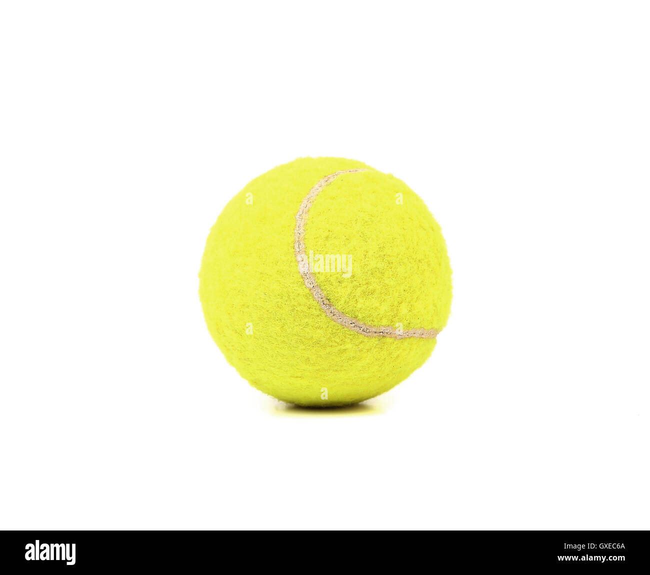 Single tennis ball isolated Stock Photo - Alamy
