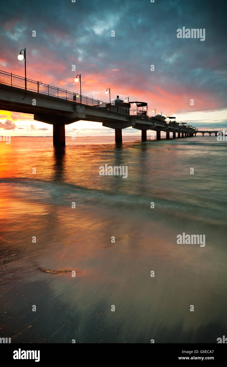 Pier in Sunset Stock Photo - Alamy