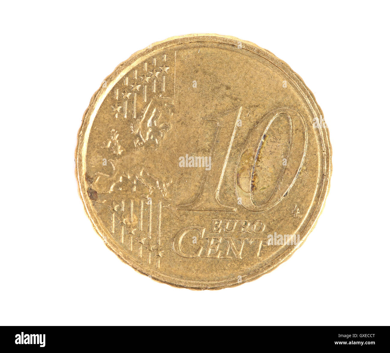10 cent euro coin Cut Out Stock Images & Pictures - Alamy