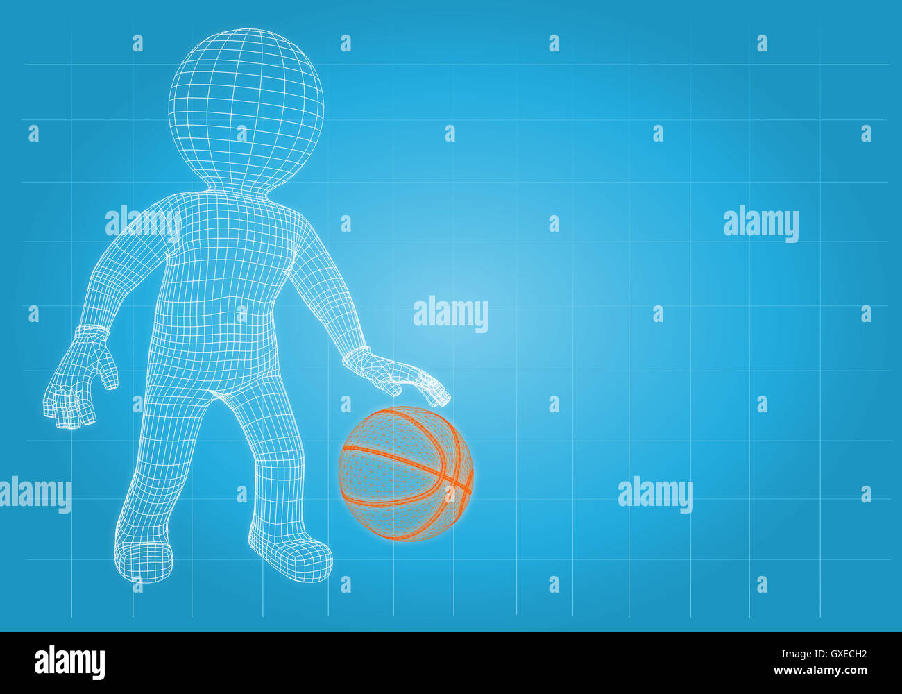 3d wire frame body hi-res stock photography and images - Alamy