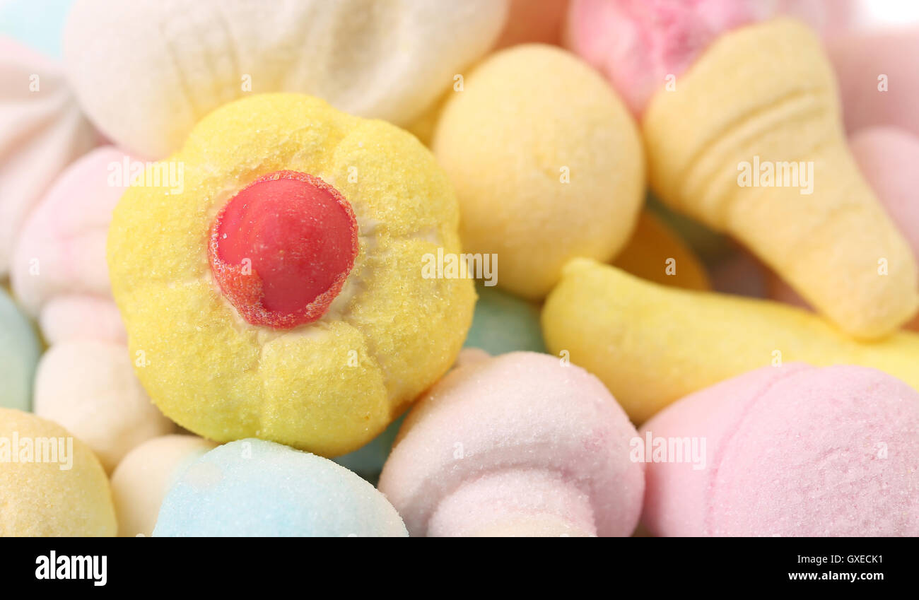 Background of marshmallows candy Stock Photo - Alamy