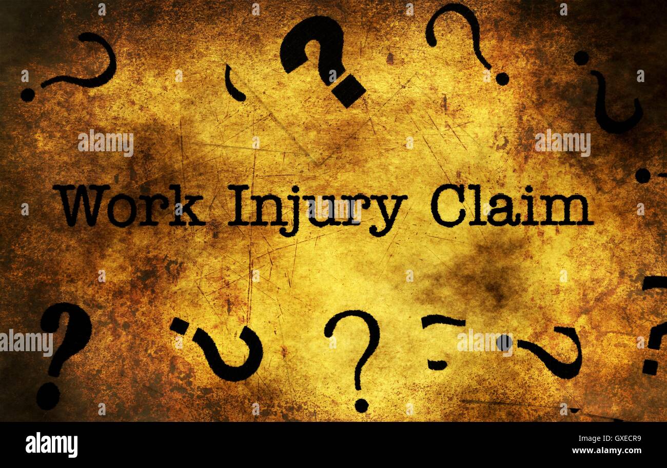 Work injury claim grunge concept Stock Photo - Alamy