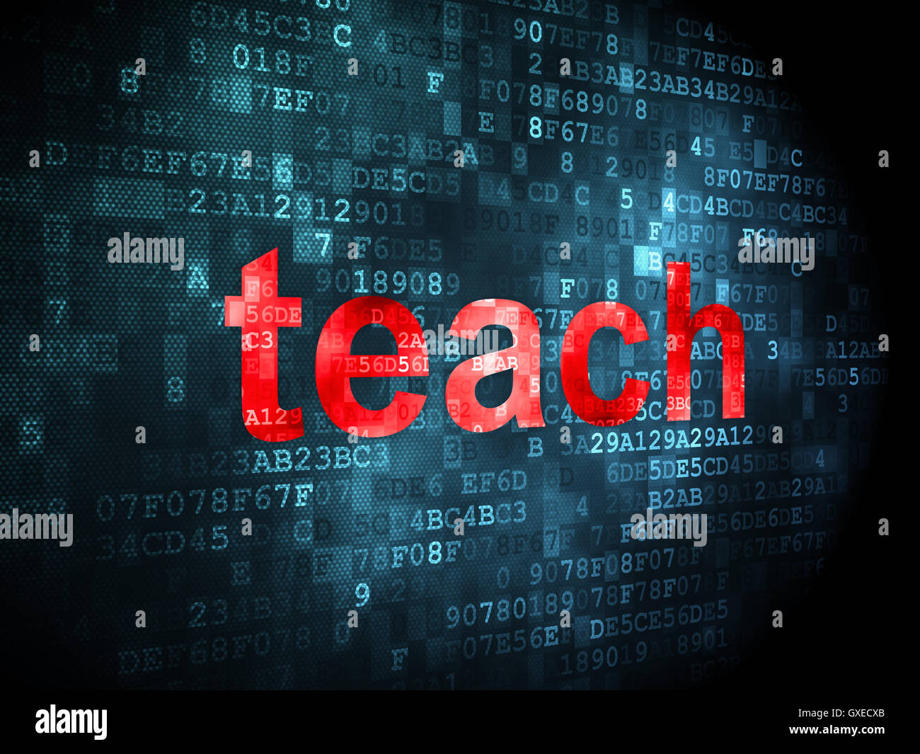 Education concept: Teach on digital background Stock Photo - Alamy