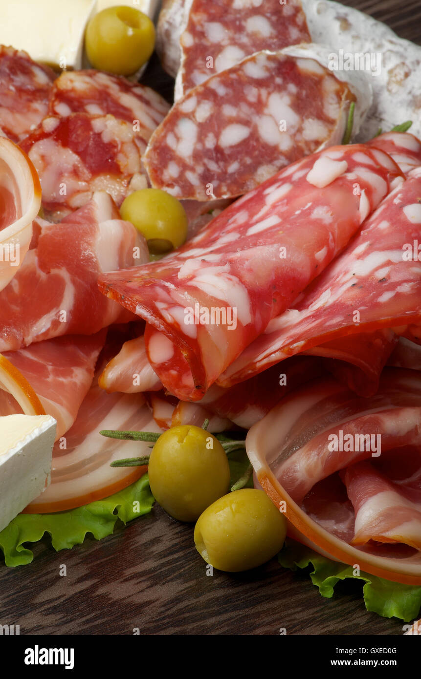 Delicatessen Cold Cuts Stock Photo - Alamy