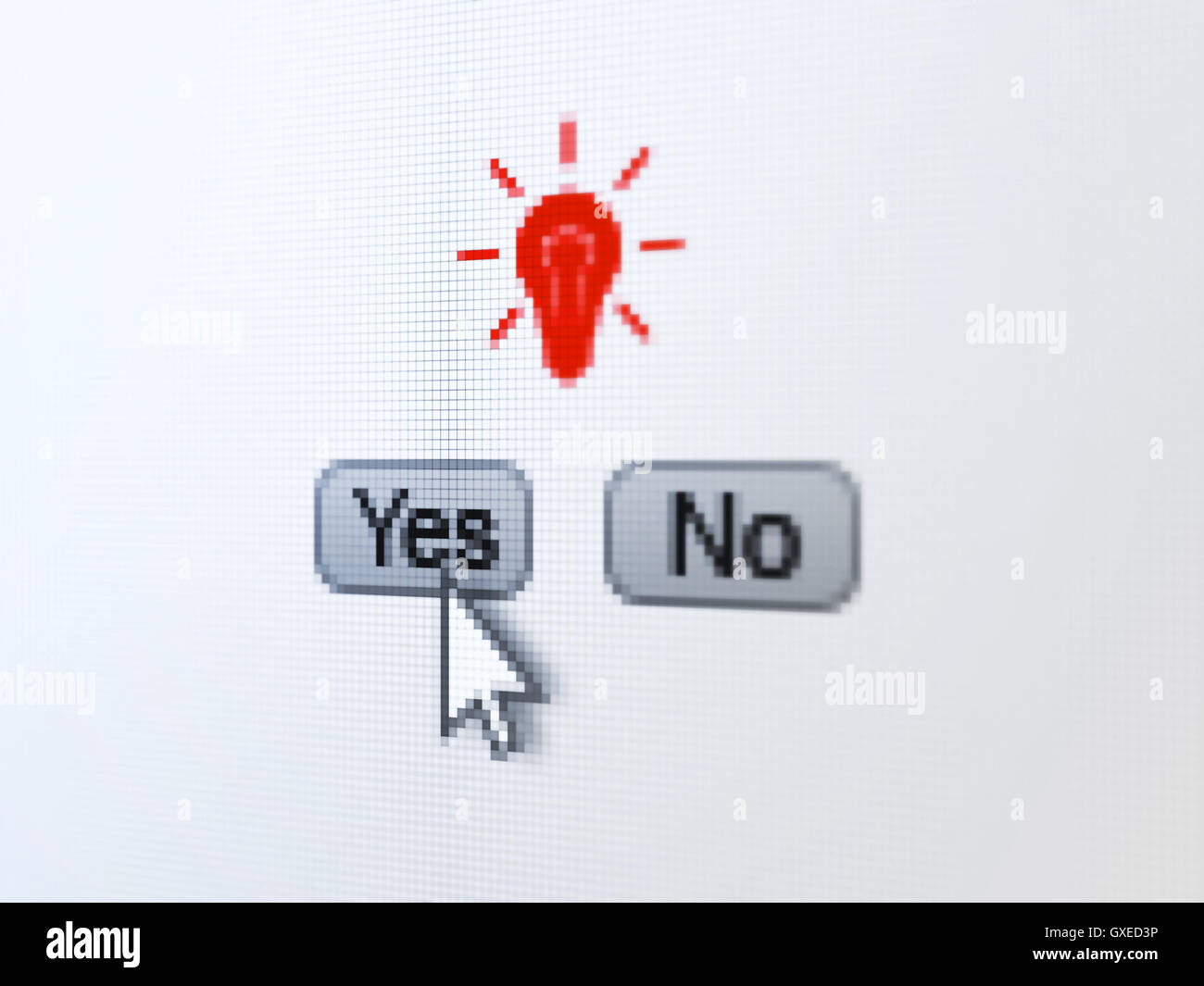 Business concept: Light Bulb on digital computer screen Stock Photo - Alamy