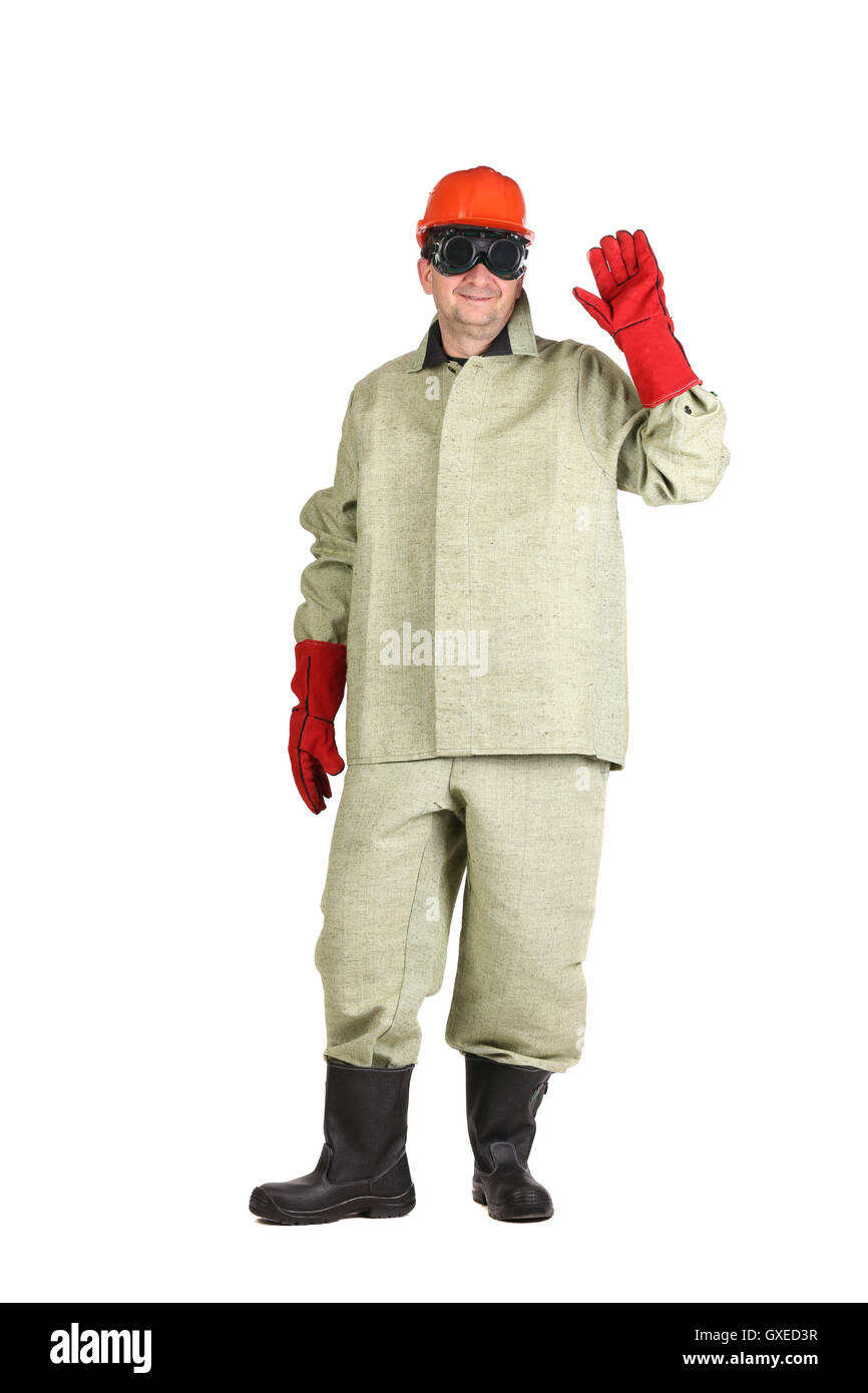 Professional worker welder in Cut Out Stock Images & Pictures - Alamy