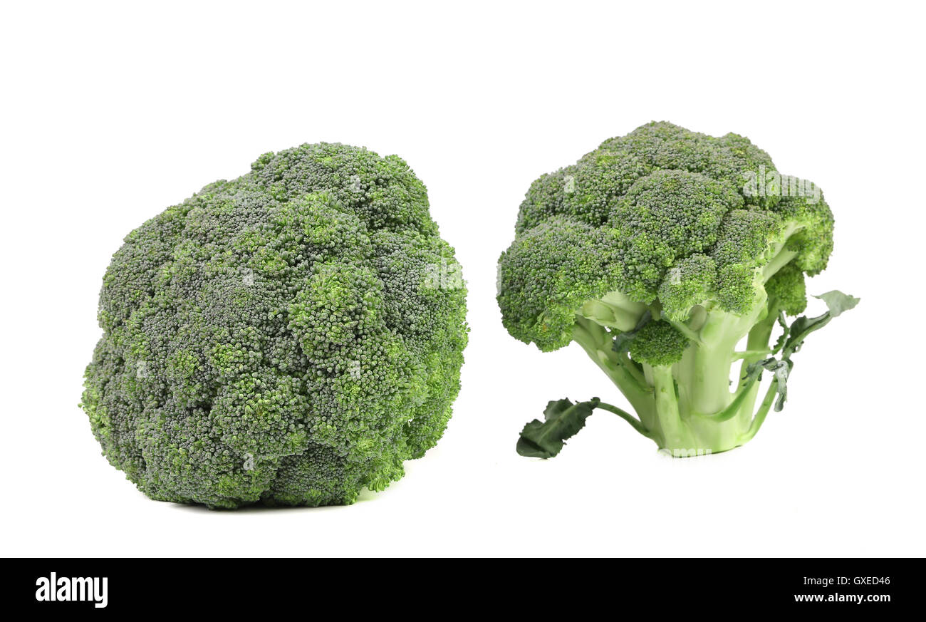 Two fresh broccoli close up Stock Photo - Alamy
