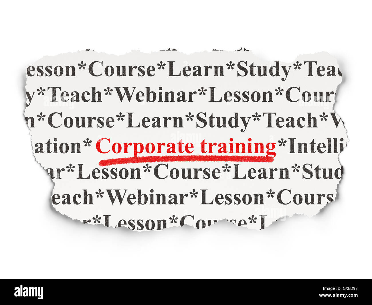 Education concept: Corporate Training on Paper background Stock Photo ...