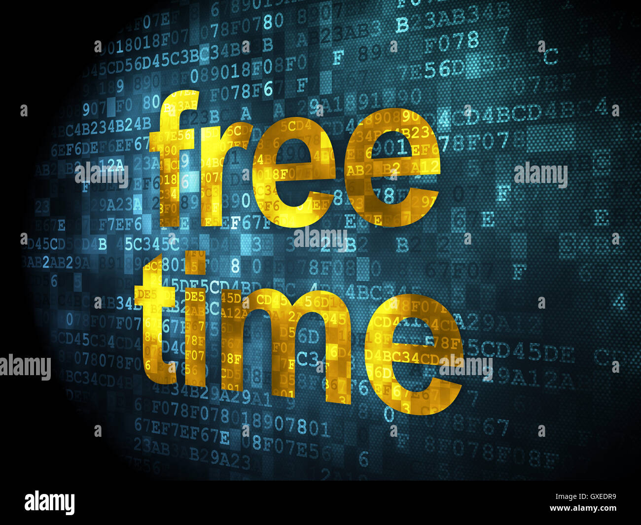 Free Time on digital background Stock Photo - Alamy