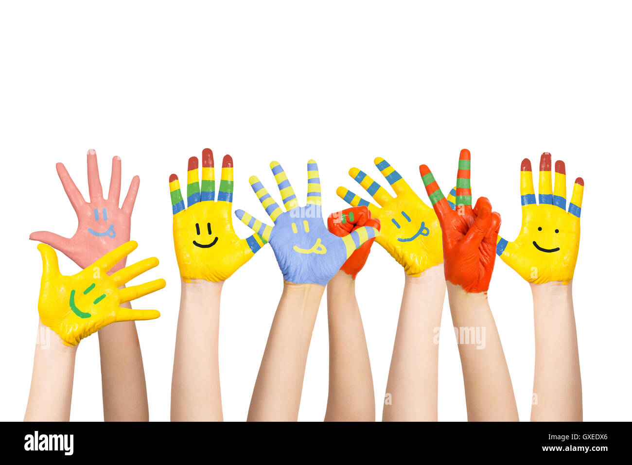 Human hands watercolor Cut Out Stock Images & Pictures - Alamy
