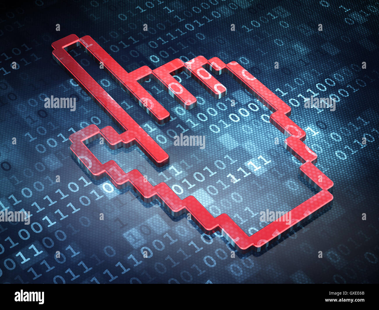 Web design concept: Red Mouse Cursor on digital background Stock Photo ...
