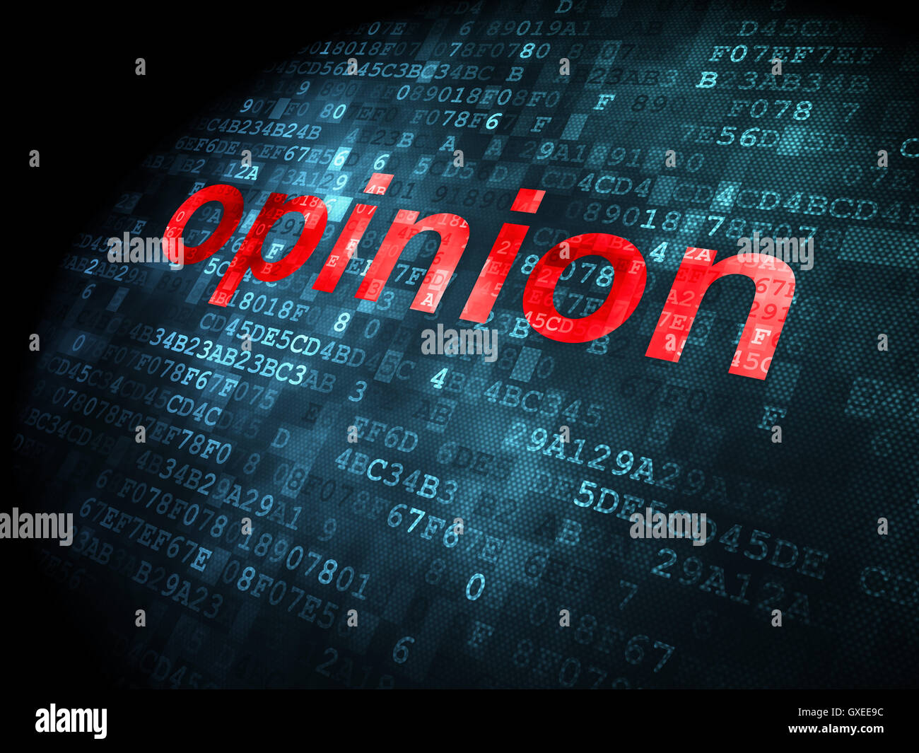 Marketing concept: Opinion on digital background Stock Photo - Alamy