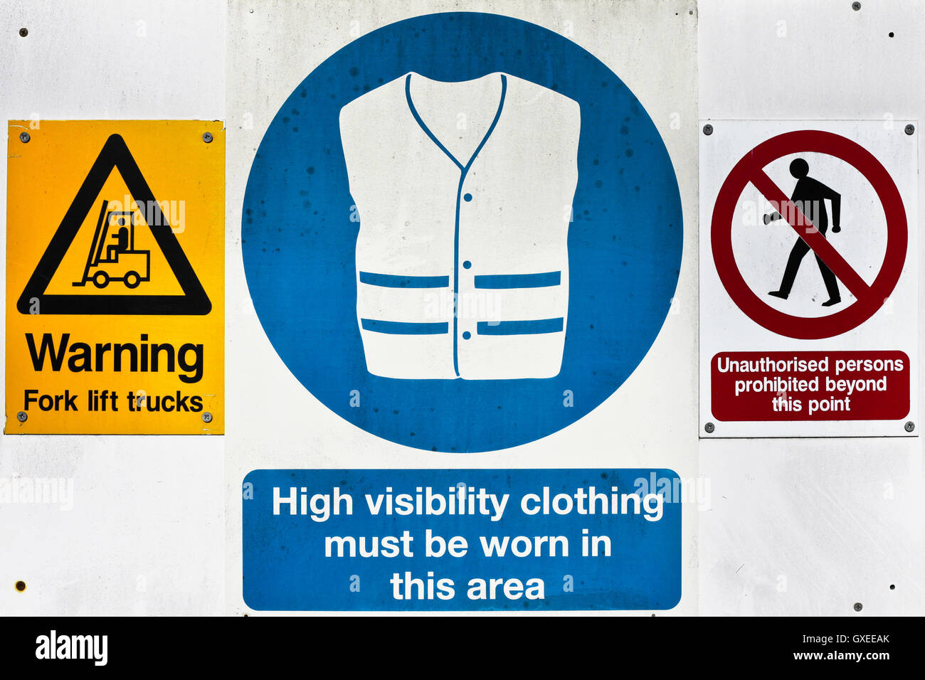 Safety and health signs workplace safety signs hi-res stock photography ...