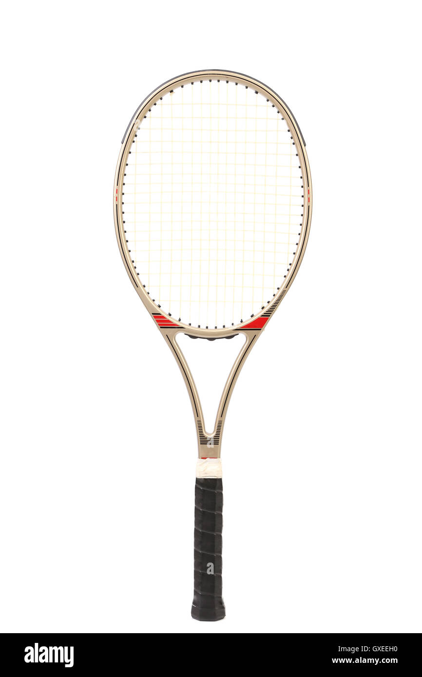 Gray tennis racket Stock Photo - Alamy
