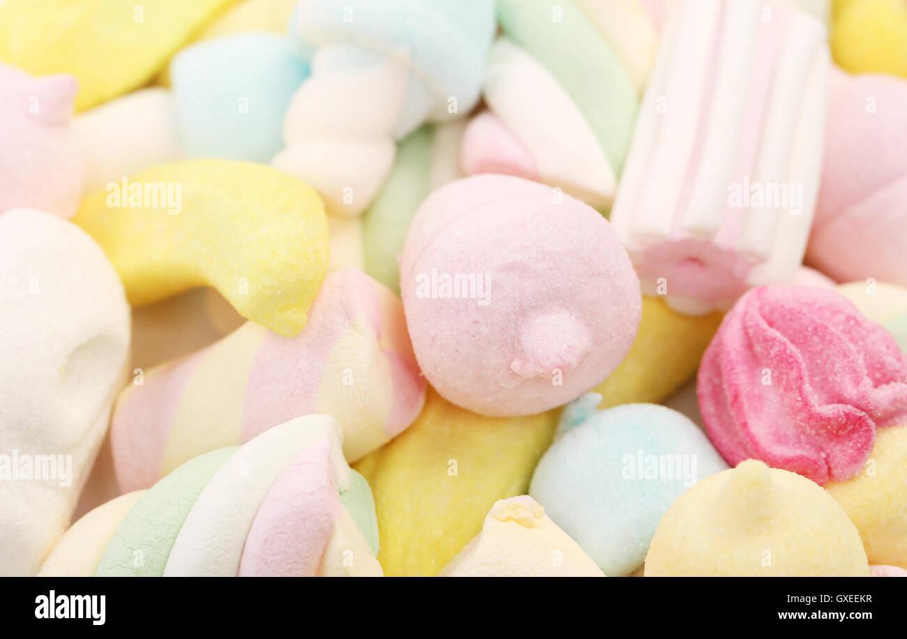Background of marshmallows candy Stock Photo - Alamy