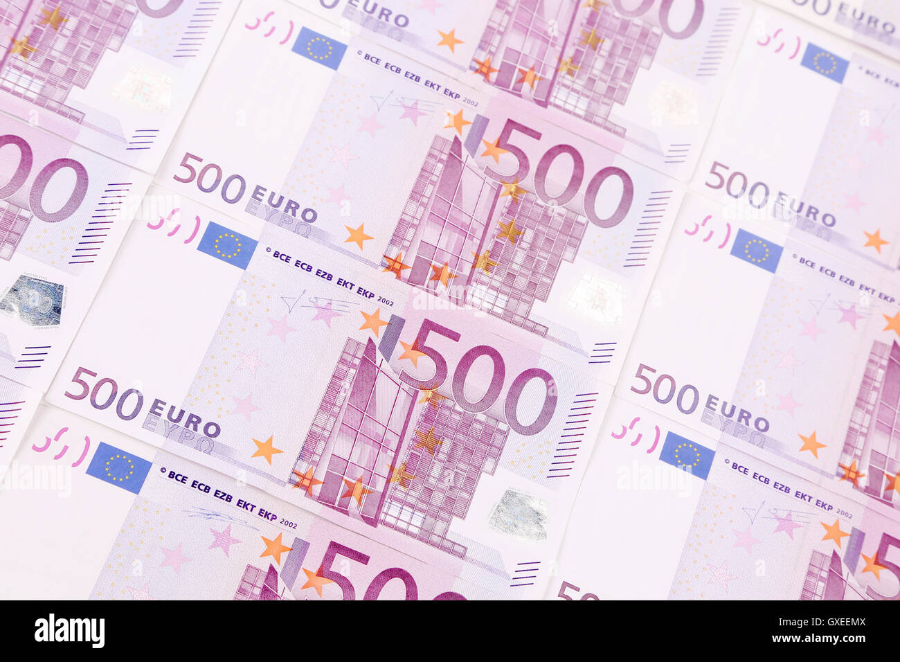 Five hundred euro notes. Close up Stock Photo - Alamy