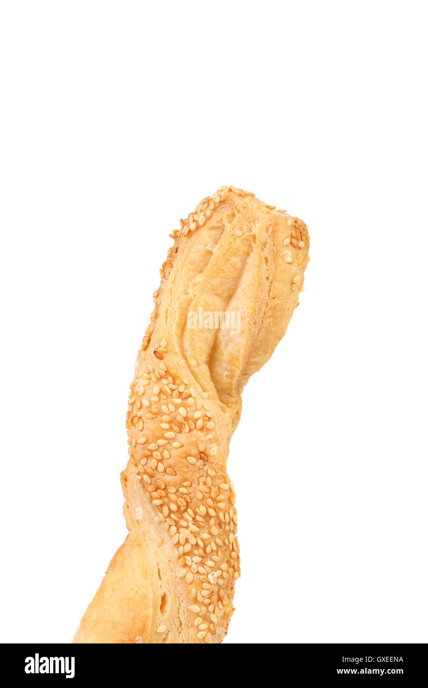 Just baked puff pastry with sesame Stock Photo - Alamy