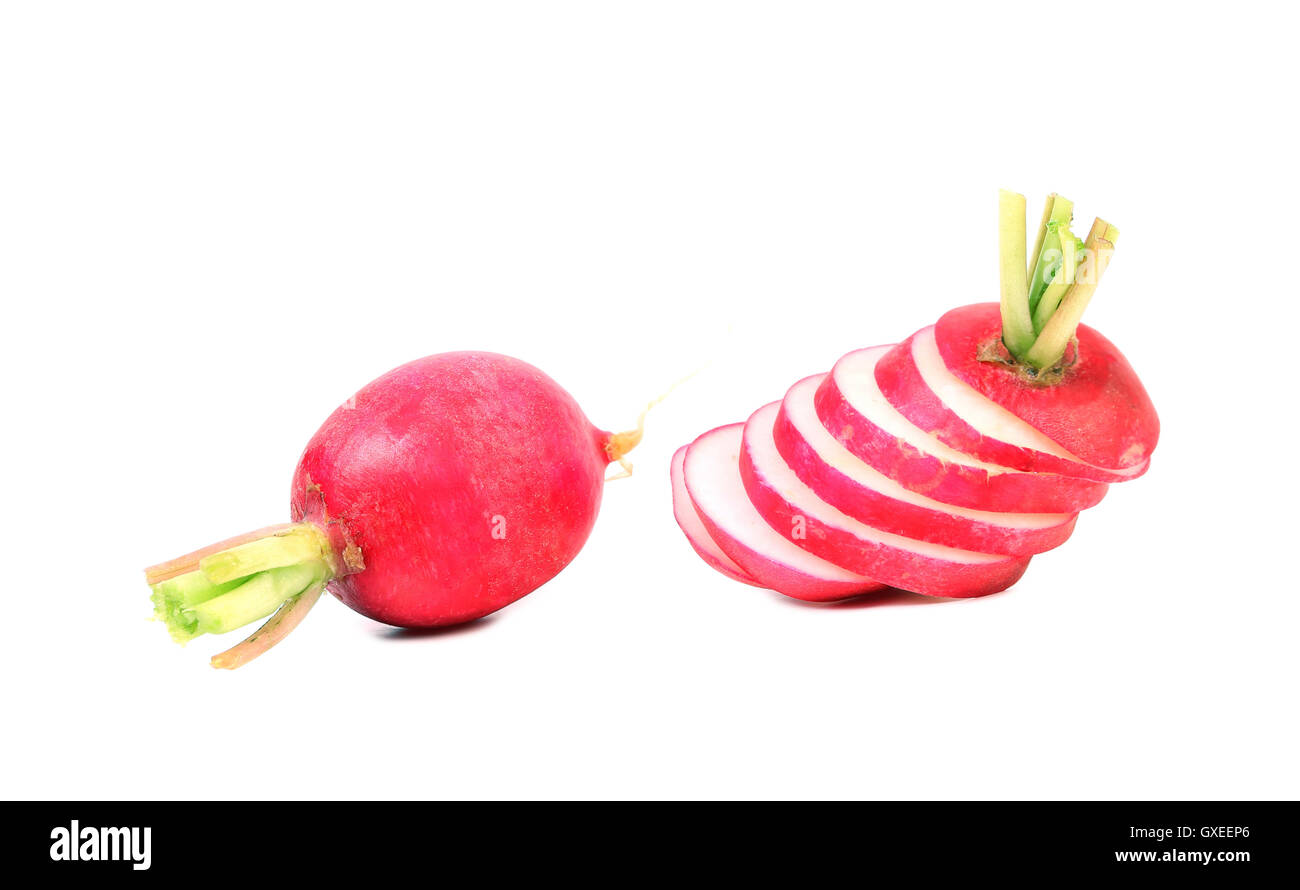Fresh sliced radish and whole Stock Photo - Alamy