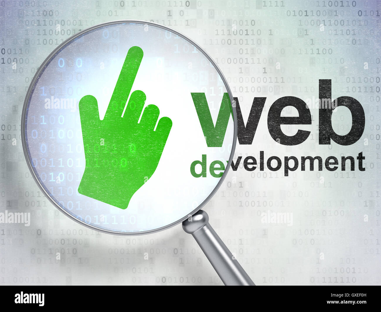 Web design concept: Mouse Cursor and Web Development with optica Stock Photo - Alamy