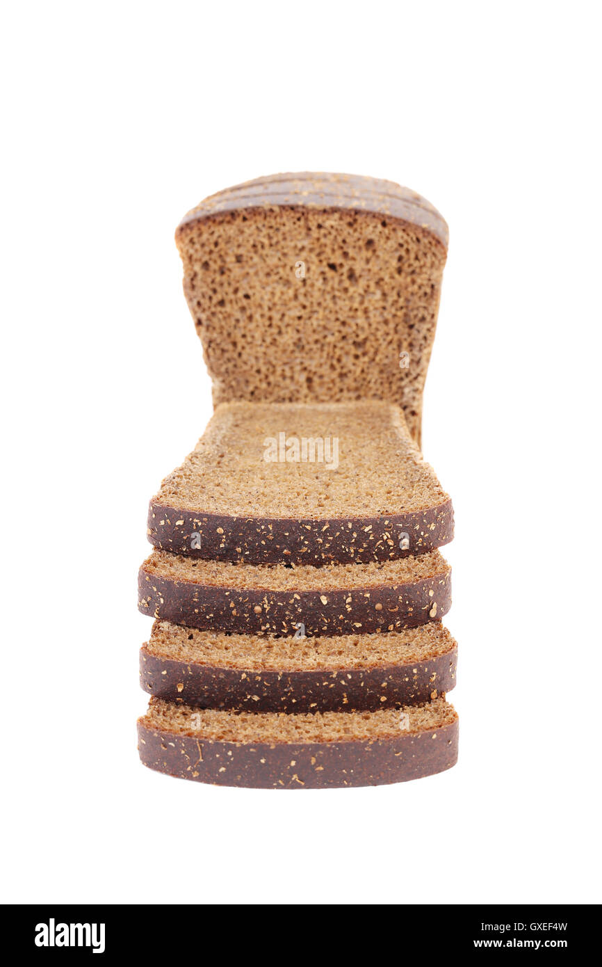 Closeup of sliced brown bread Stock Photo - Alamy