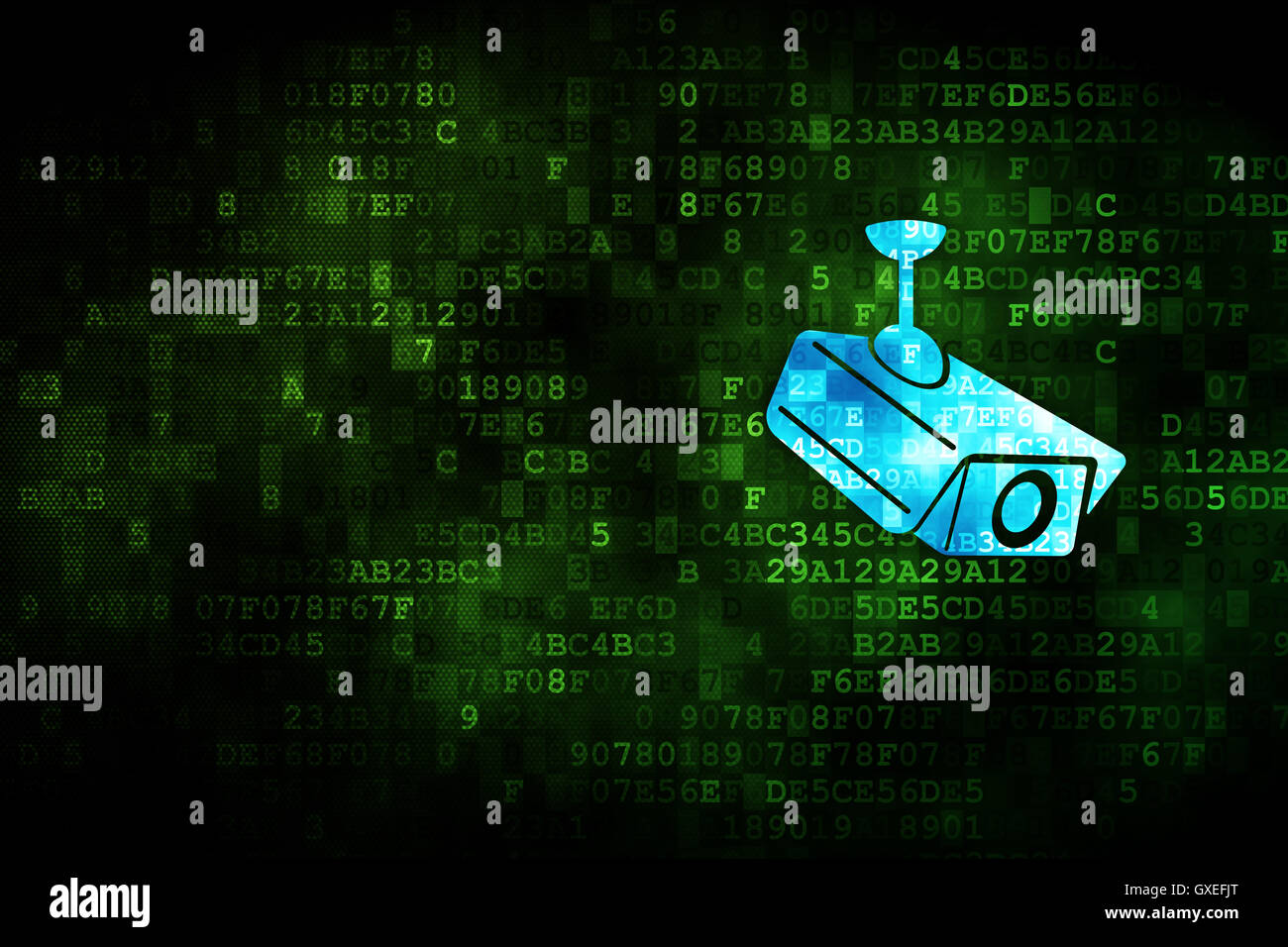 Privacy concept: Cctv Camera on digital background Stock Photo - Alamy