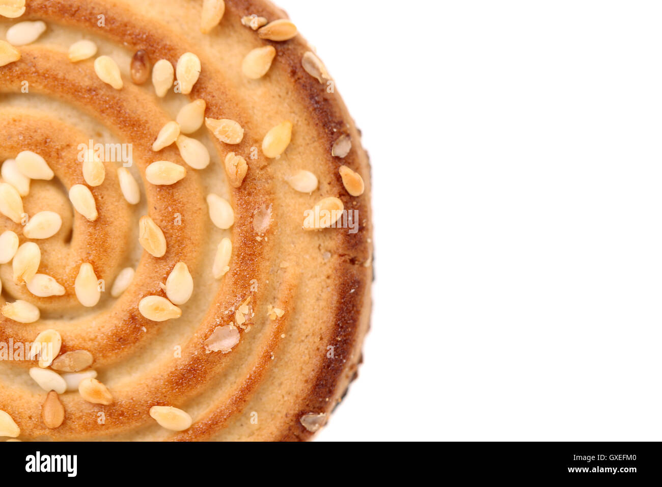 Sesame biscuit isolated Stock Photo - Alamy