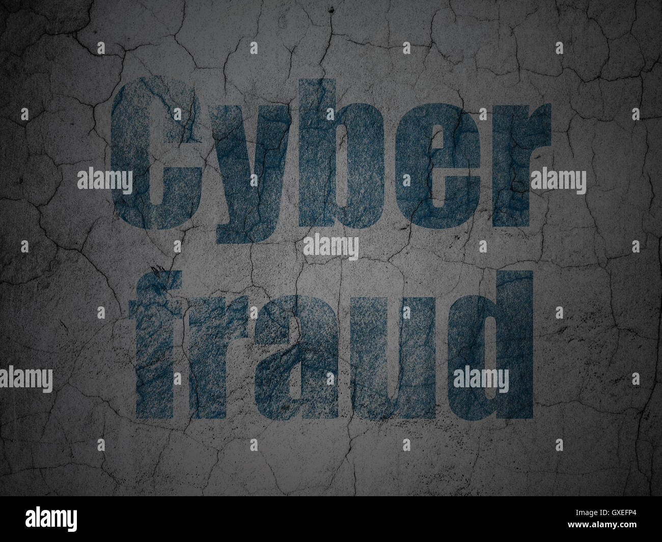 Safety concept: Cyber Fraud on grunge wall background Stock Photo - Alamy