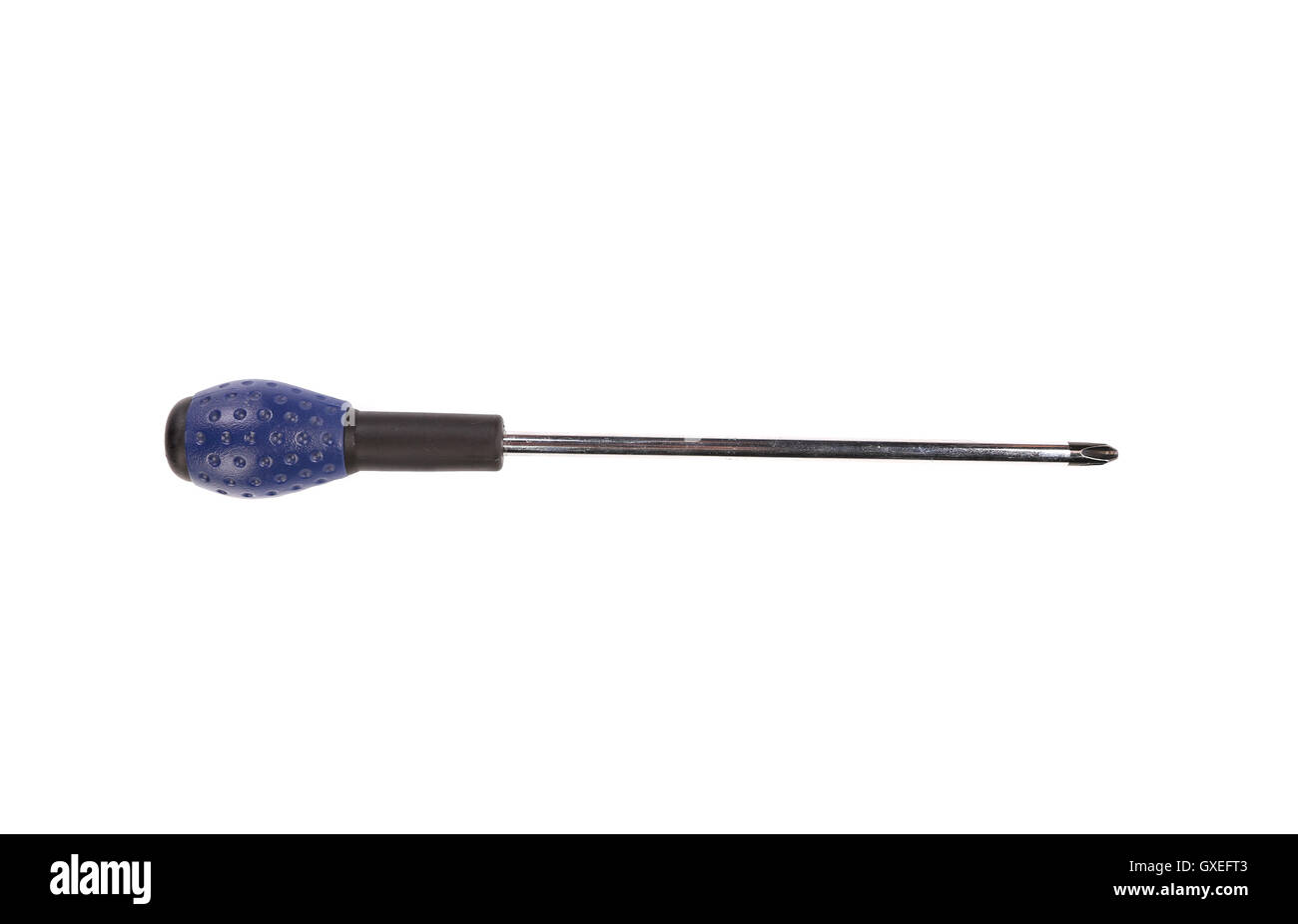 Screw-driver with the blue handle Stock Photo - Alamy