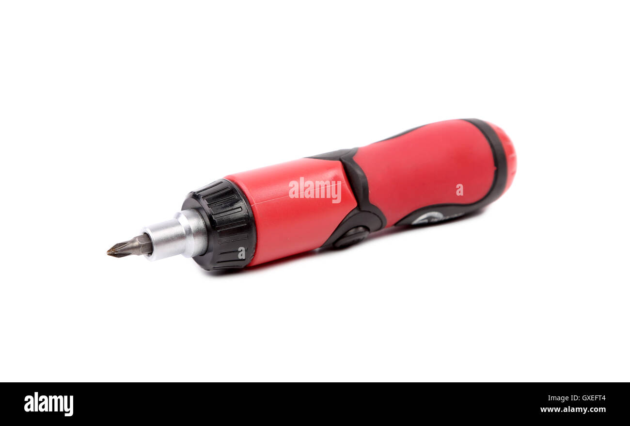 Multiple red head screwdriver isolated Stock Photo - Alamy