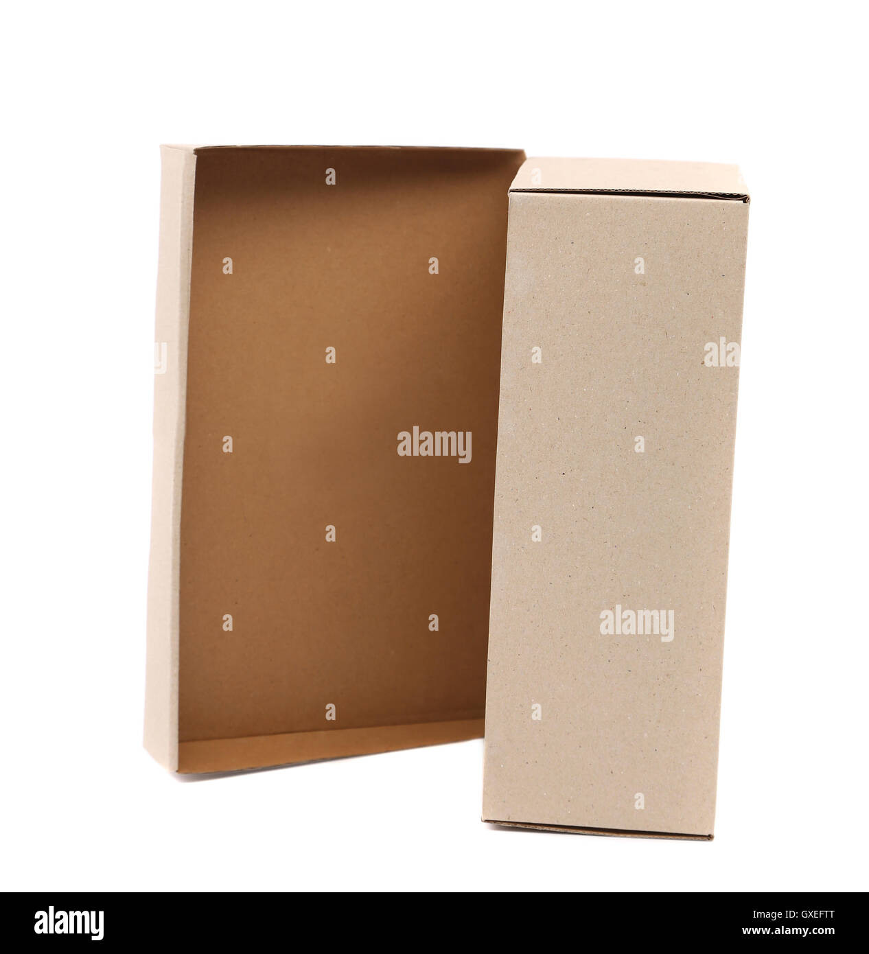 Empty opened carton Stock Photo - Alamy