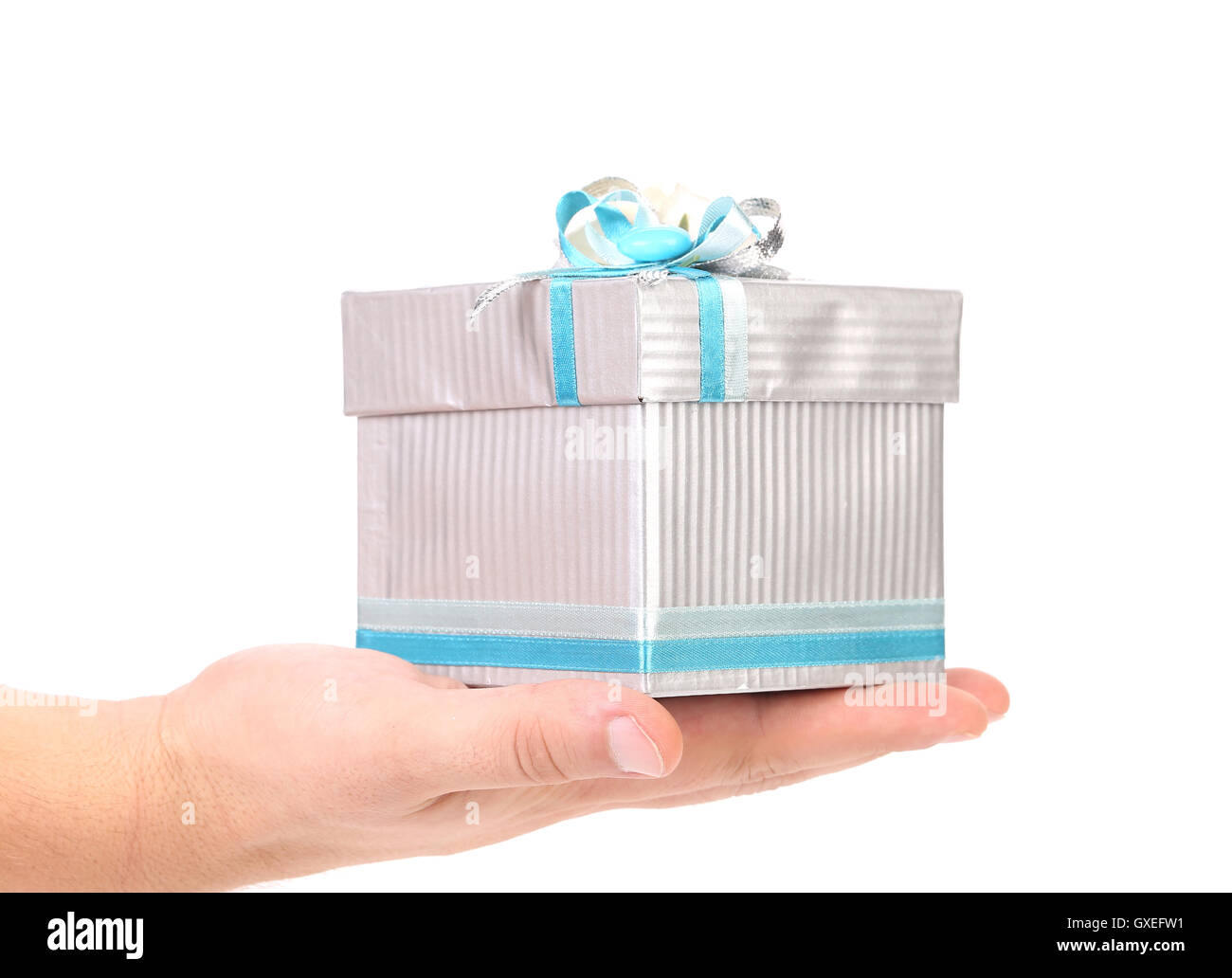 Box package in hands hi-res stock photography and images - Alamy