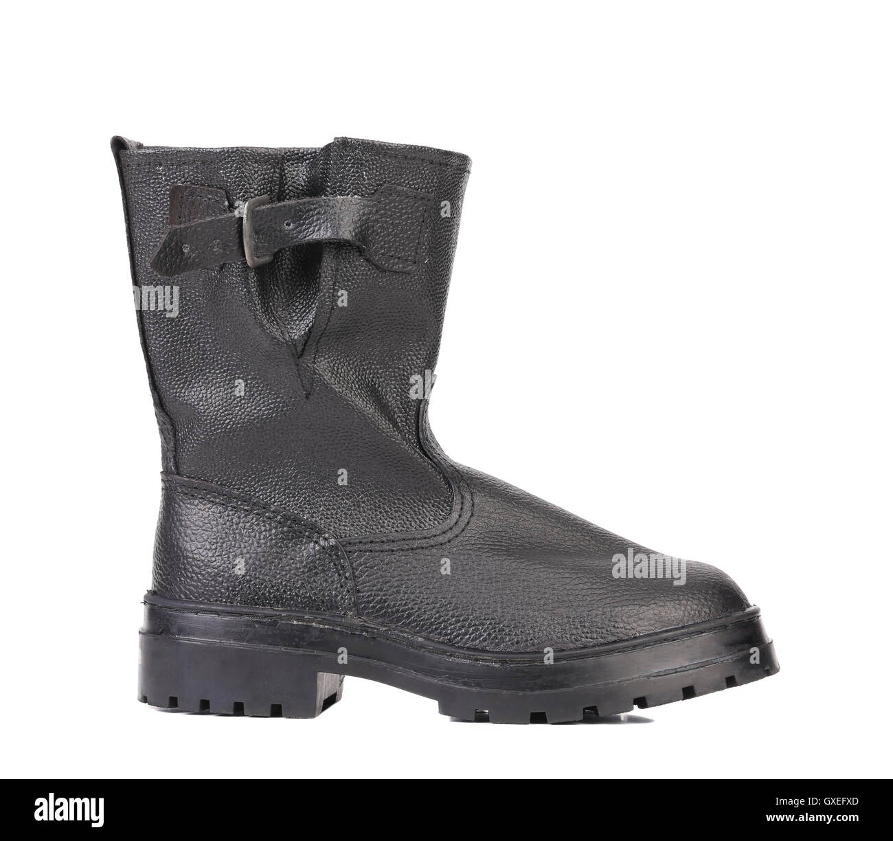 Black man's boots. Side view Stock Photo - Alamy