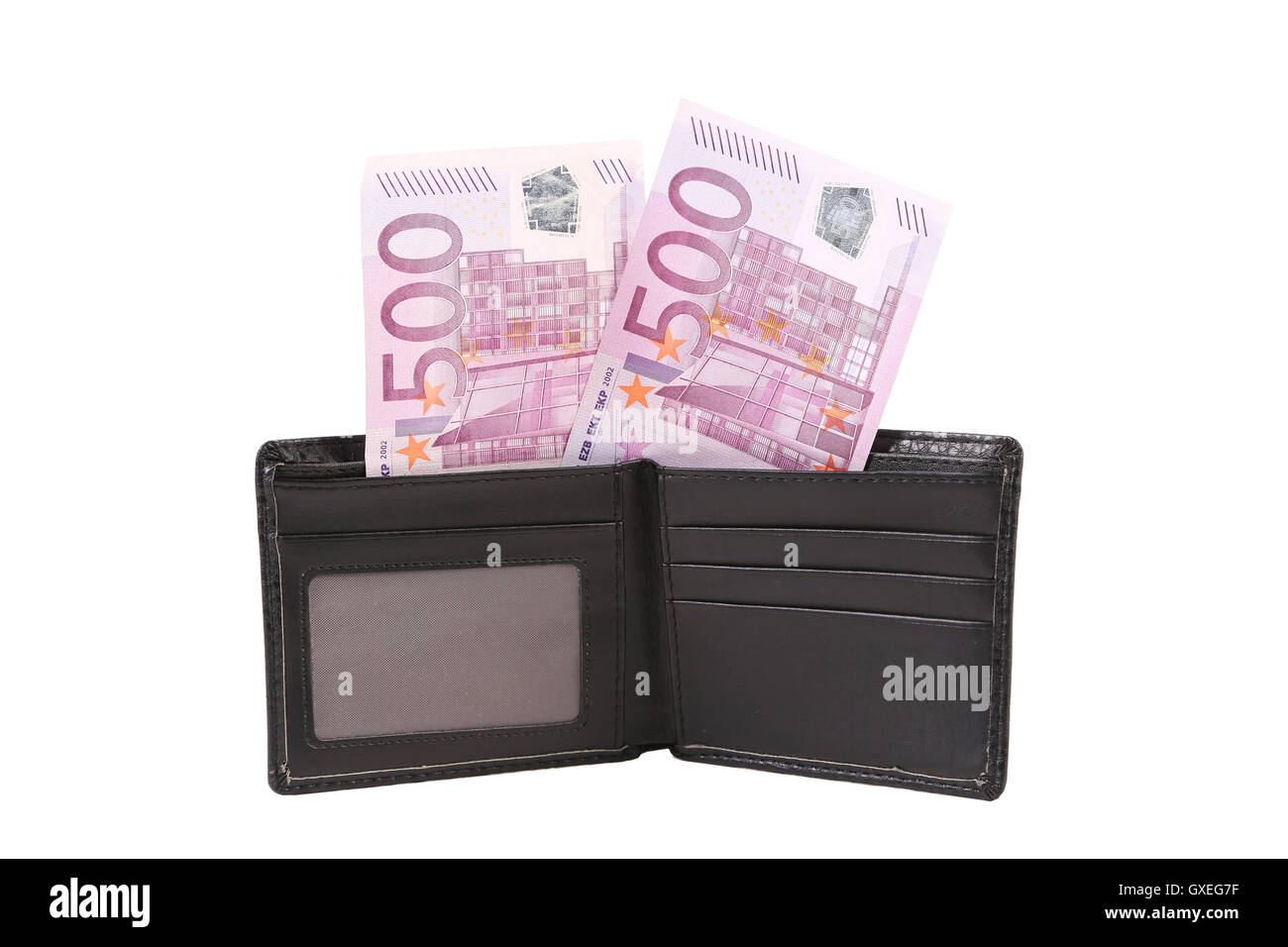 Five hundred euro bill in open wallet Stock Photo - Alamy