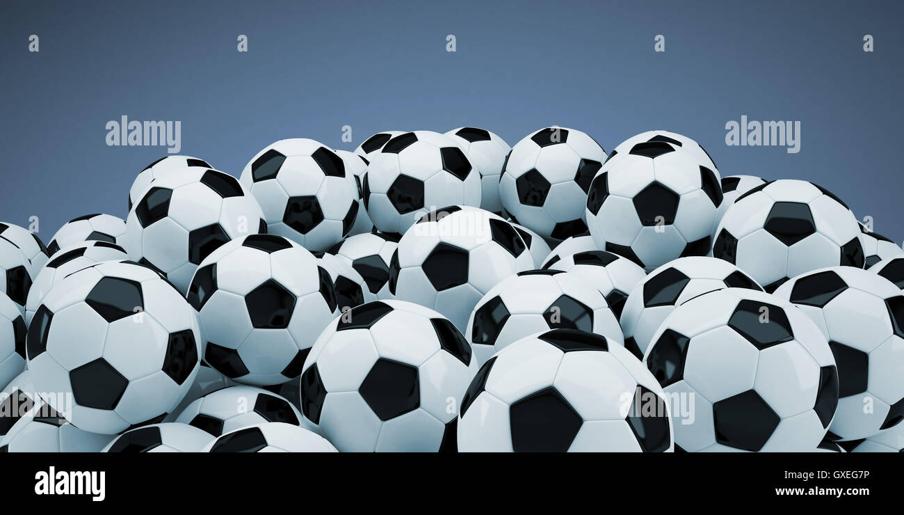 Group of soccer balls Stock Photo - Alamy