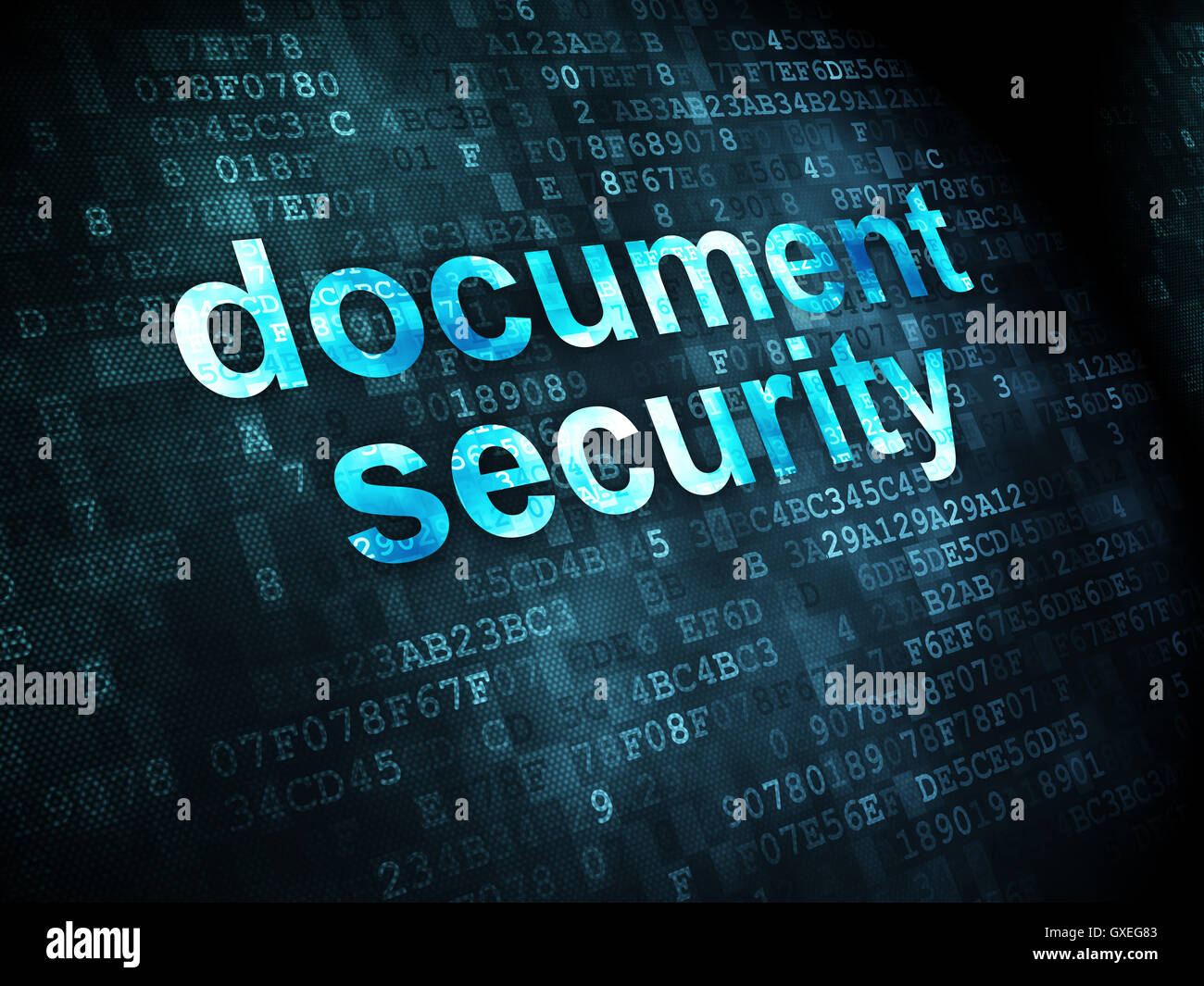 Protection concept: Document Security on digital background Stock Photo ...