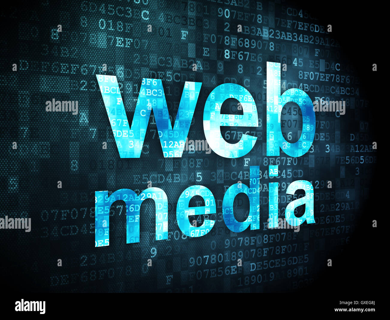 SEO web development concept: Web Media on digital background Stock Photo - Alamy