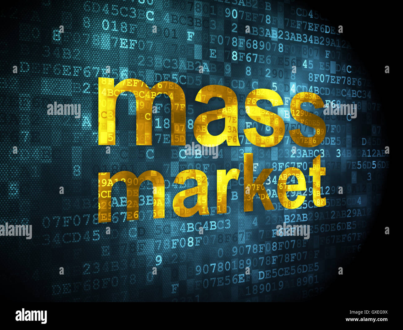 Marketing concept: Mass Market on digital background Stock Photo - Alamy