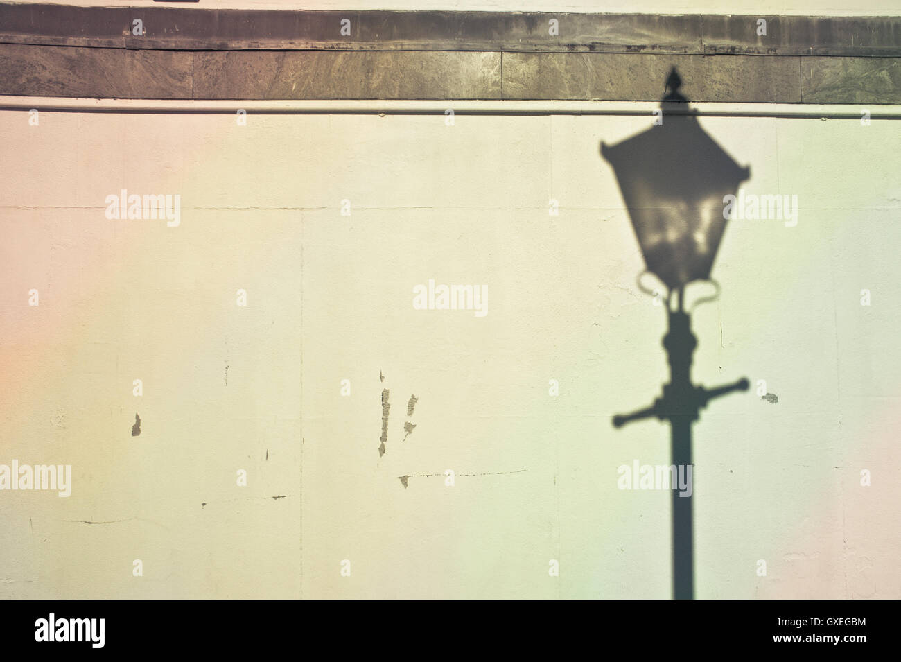 Lamp post shadow Stock Photo - Alamy