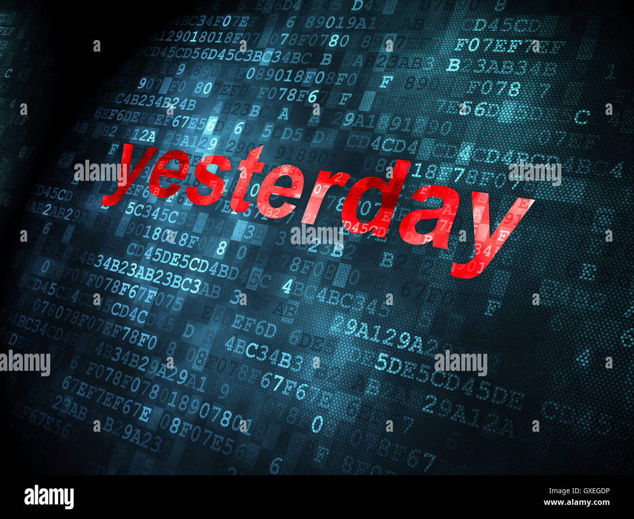 Time concept: Yesterday on digital background Stock Photo - Alamy