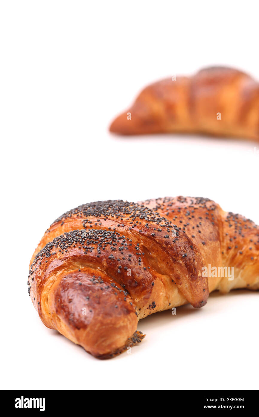Appetizing croissants with poppy Stock Photo - Alamy